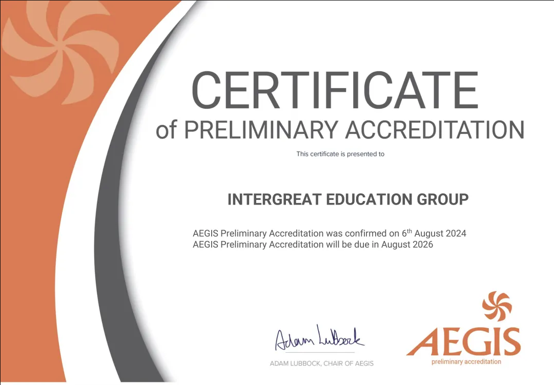 IEG receives AEGIS Guardianship Accreditation | InterGreat Education Group